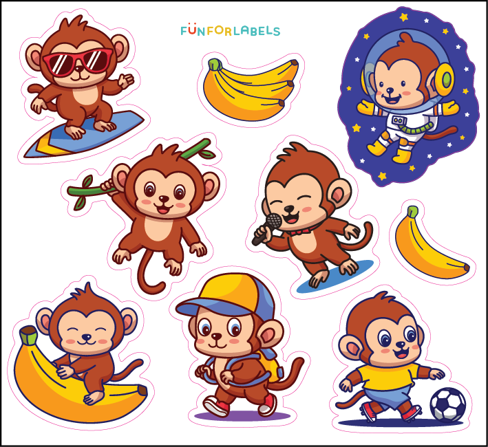 Stickers Monitos – Fun For Labels